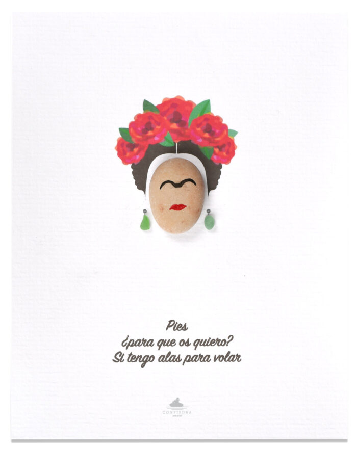 Cuadro en piedra serie emociones › Frida Kahlo › Conpiedra